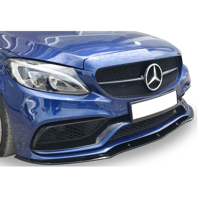 M. Benz W205 2015+ – Front Splitter C63 AMG V1 Style TW., Matte Black ...